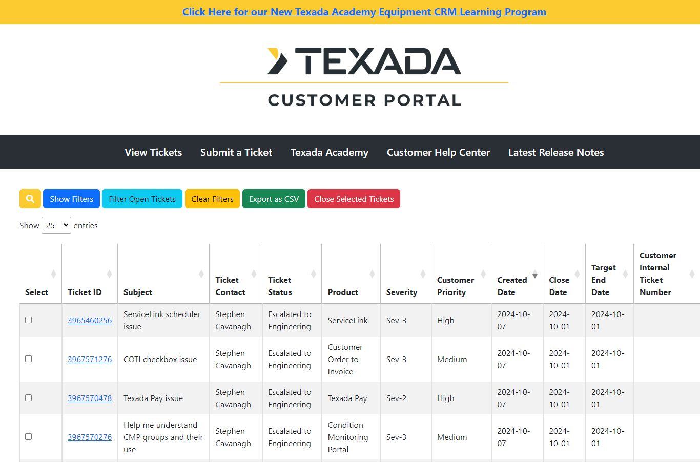 Texada Support - Introducing our new Ticket Portal