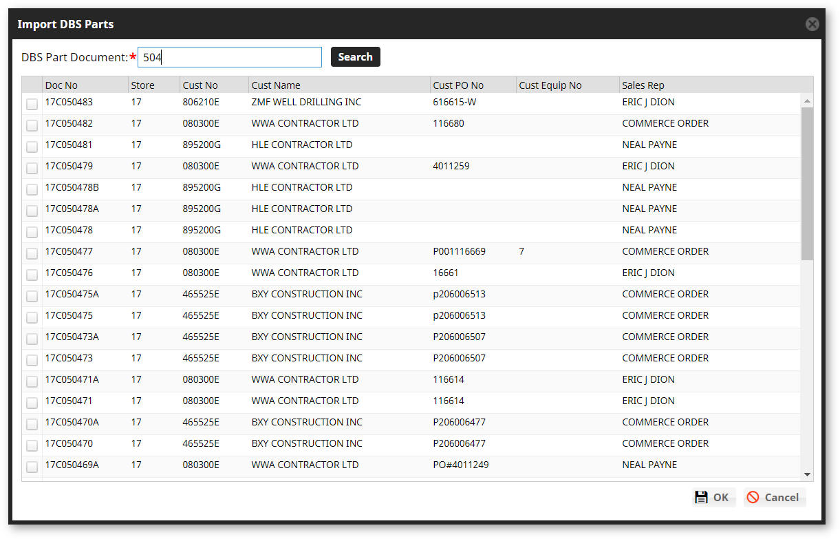 Parts and Service Quoter User Guide