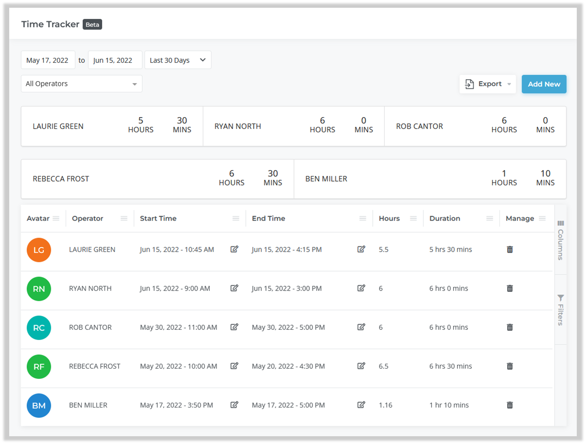 About the Time Tracker