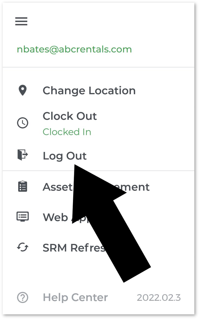 Log In and Out of Texada Mobile